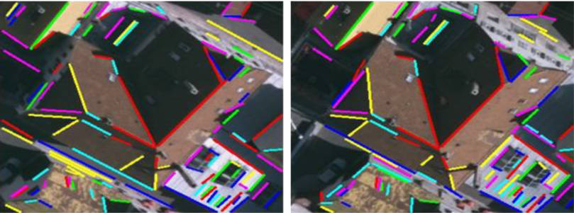 An adaptive feature region-based line segment matching method for viewpoint-changed images with ...
